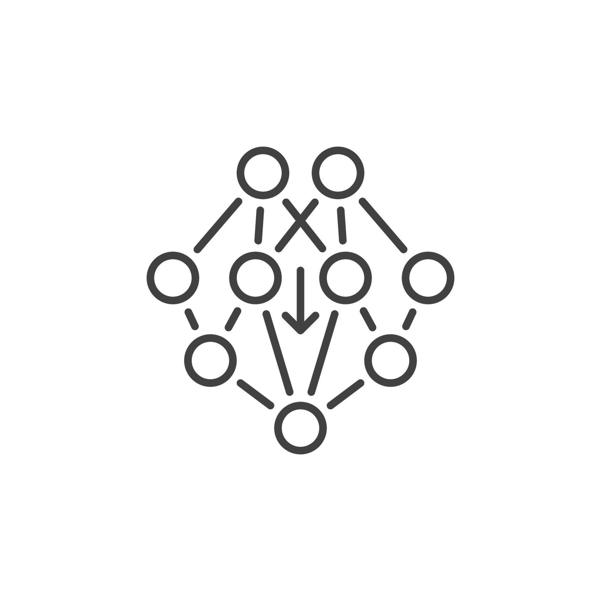 Neural Network Vector Concept Minimal Line Icon Or Symbol 22821375
