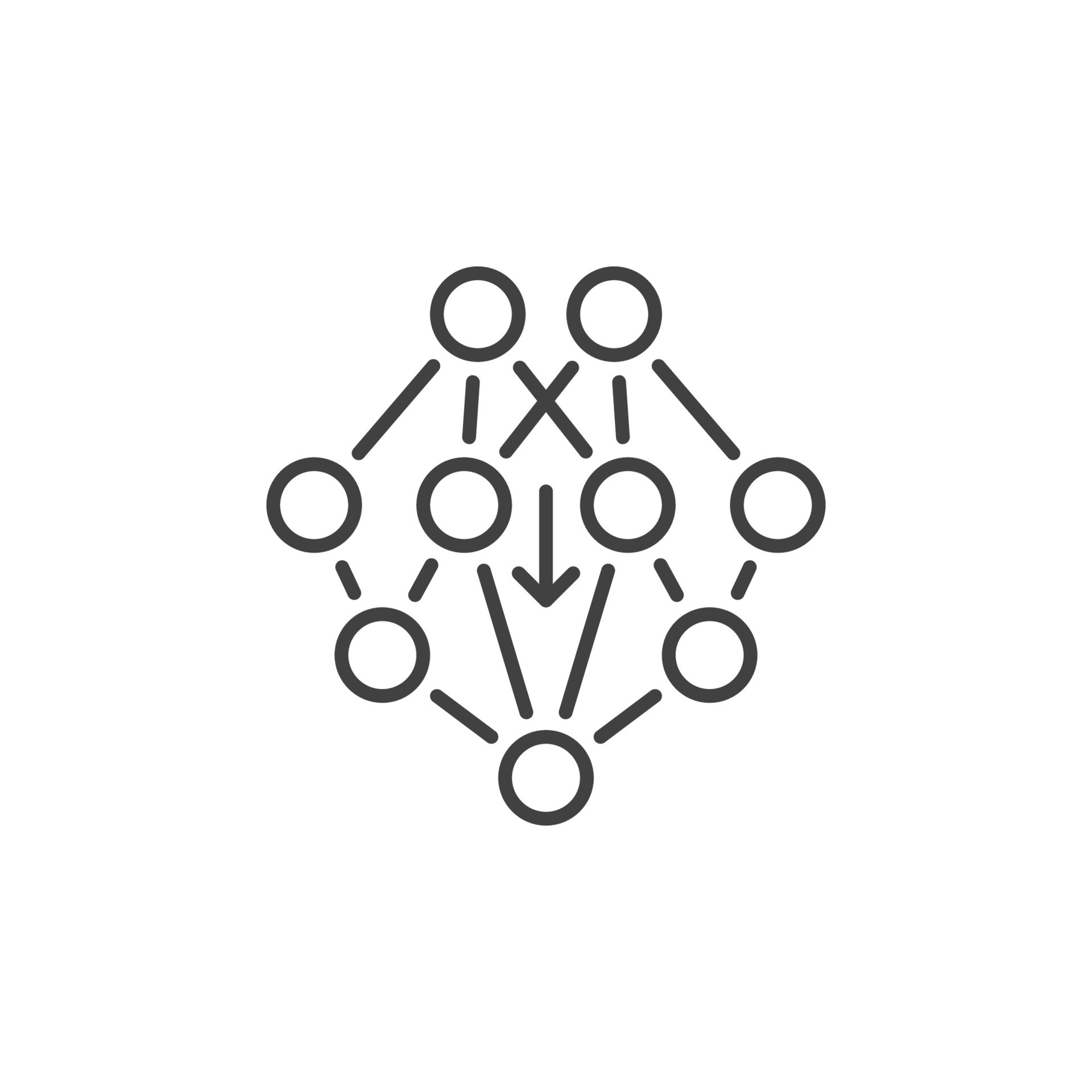 Neural Network Vector Concept Minimal Line Icon Or Symbol 22821375 Vector Art At Vecteezy