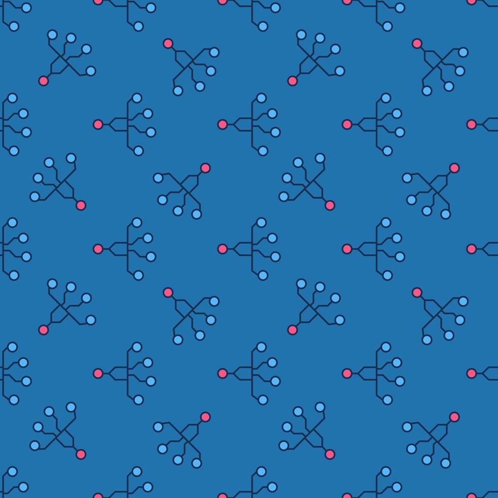 Neural Network Technology Vector Colored Seamless Pattern 22821384