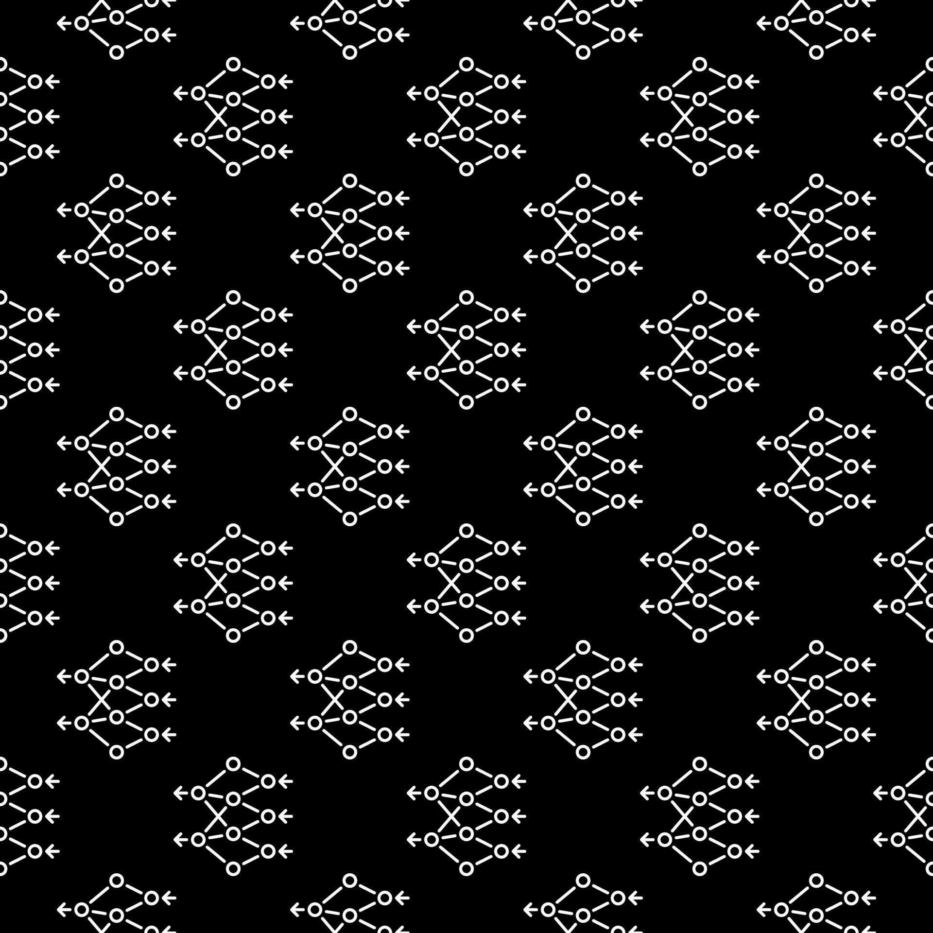 Artificial Neural Network Vector Dark Line Seamless Pattern 22821421
