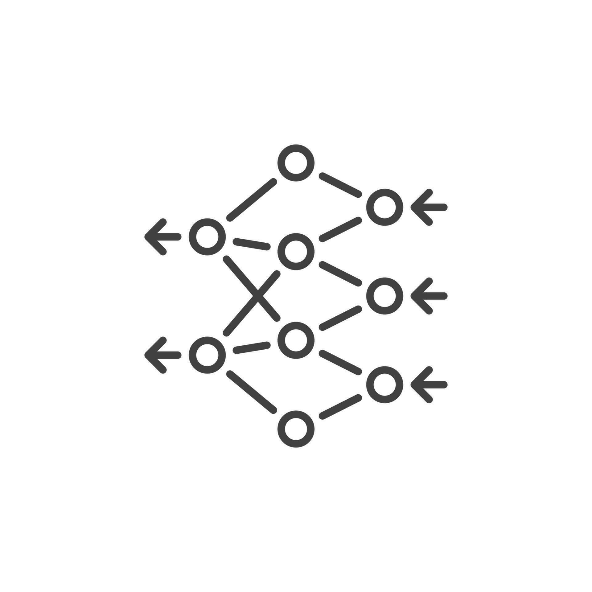 Artificial Neural Network Vector Concept Line Icon Or Symbol 22821426 Vector Art At Vecteezy