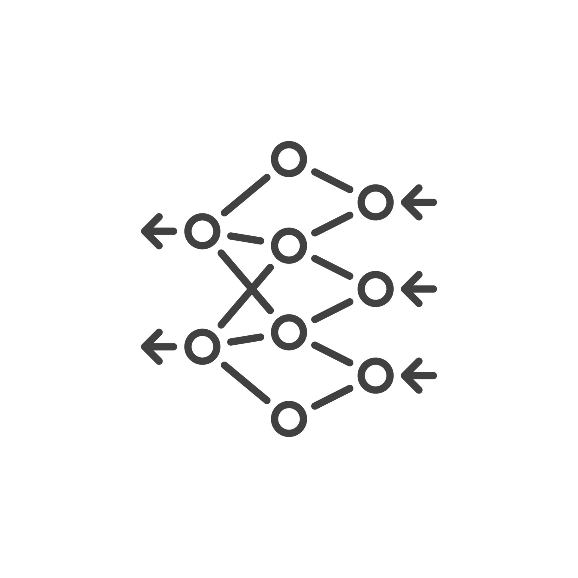 Artificial Neural Network vector concept line icon or symbol 22821426 ...