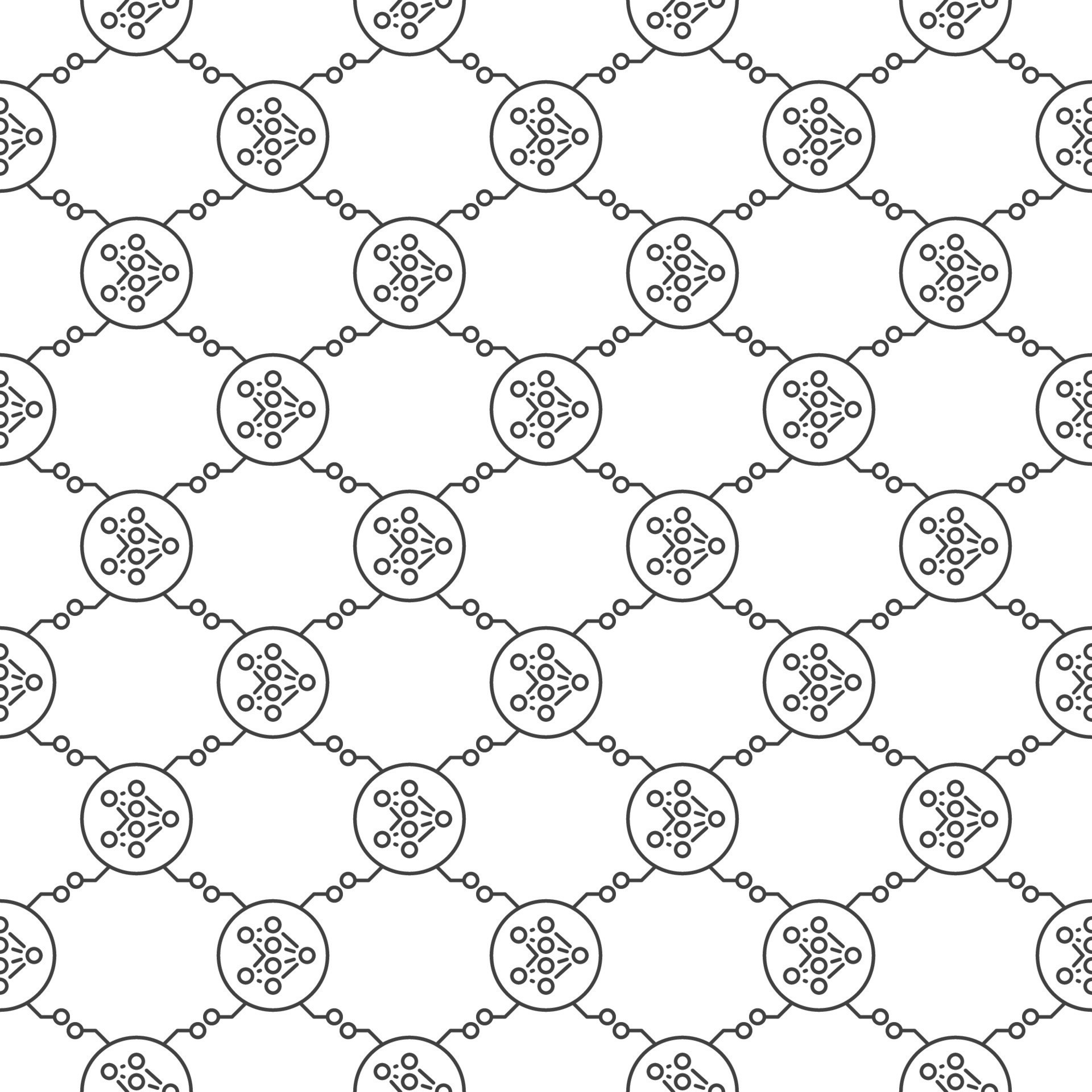 Circle With Artificial Neural Network Vector Line Seamless Pattern 22821439 Vector Art At Vecteezy