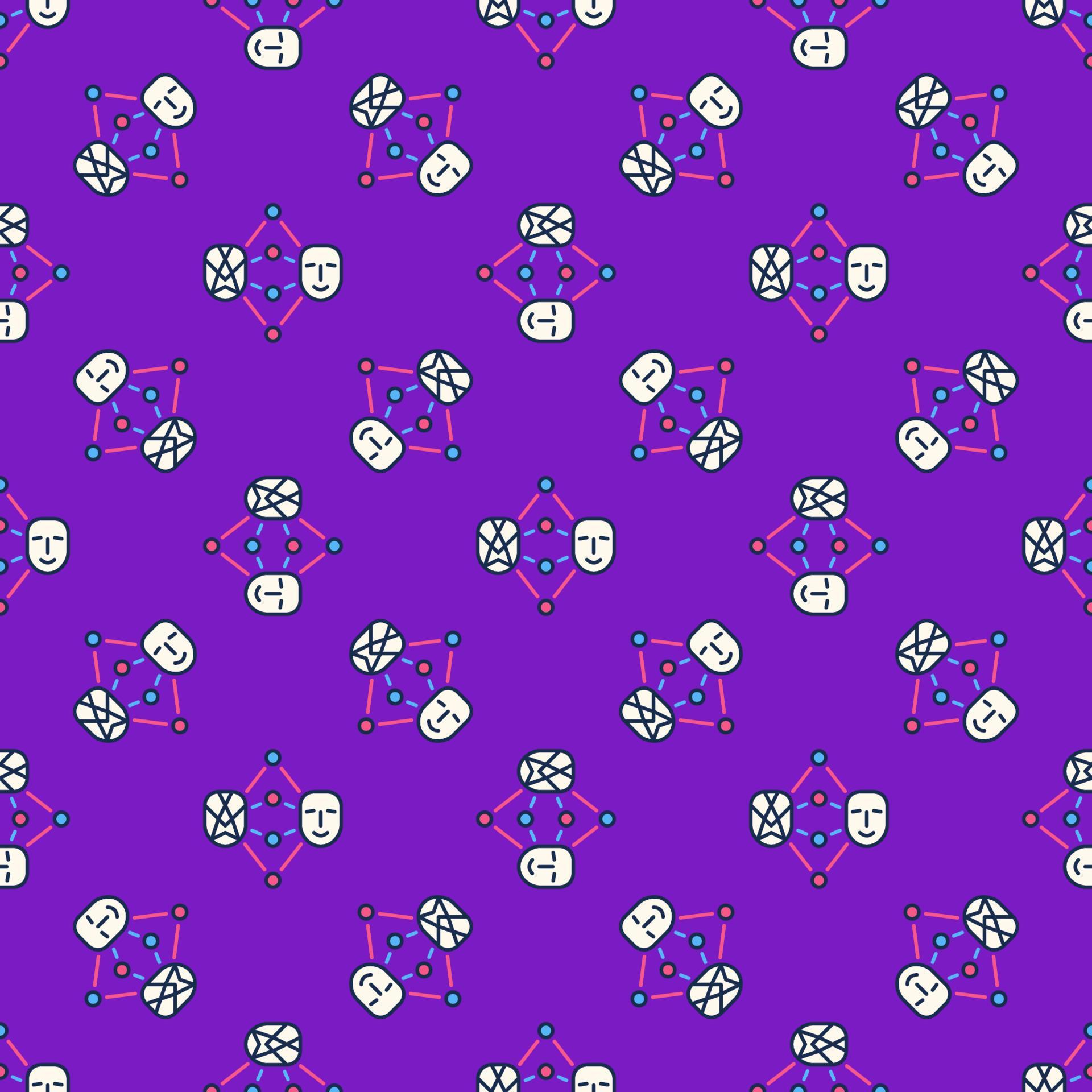 Face Generation With Neural Network Vector Colored Seamless Pattern