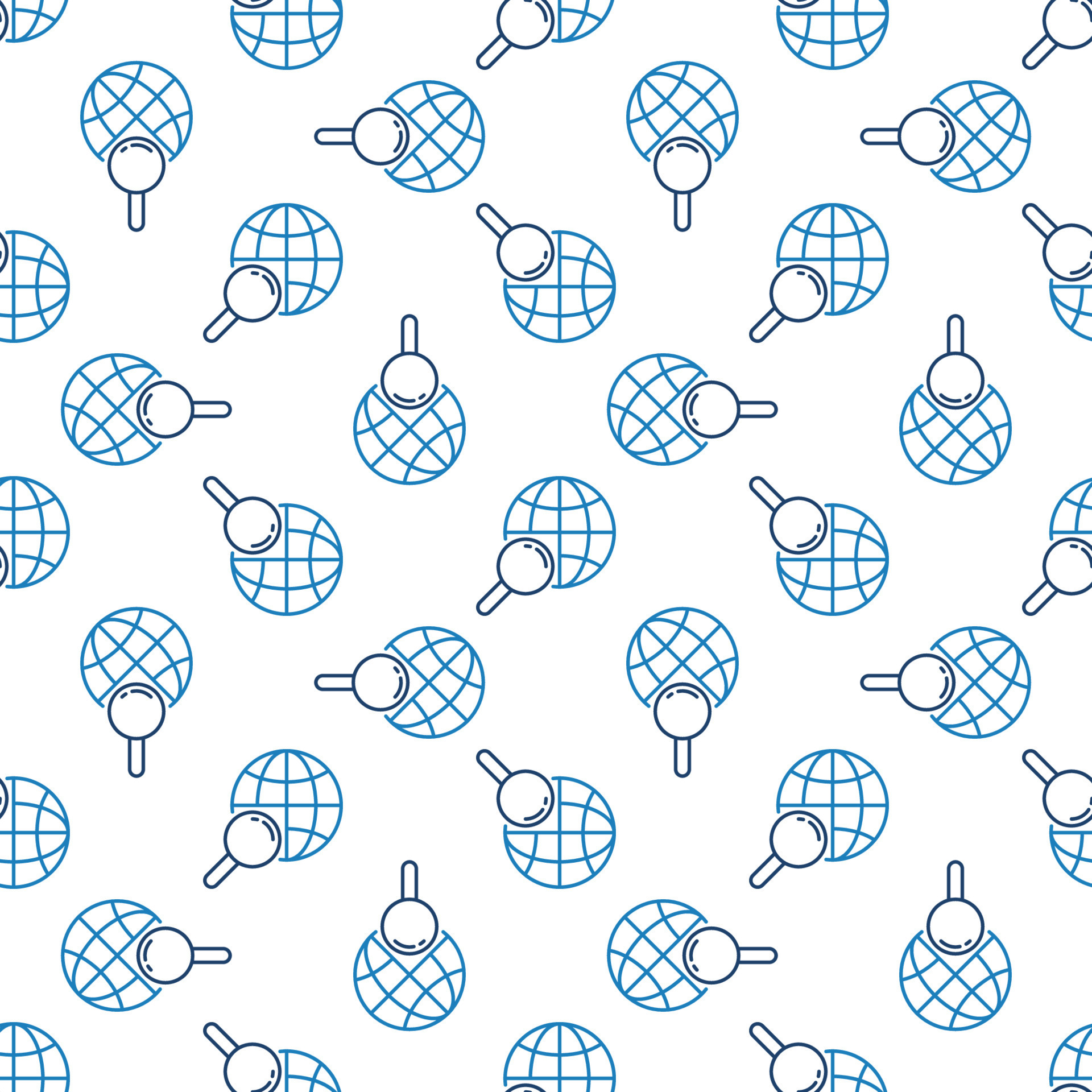 Globe With Magnifier Vector Concept Outline Seamless Pattern 22821501 Vector Art At Vecteezy