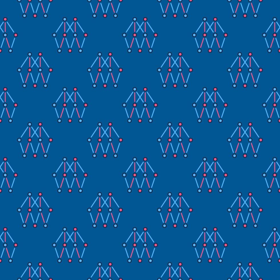 Ai Neural Network Vector Concept Colored Seamless Pattern 22821547 Vector Art At Vecteezy