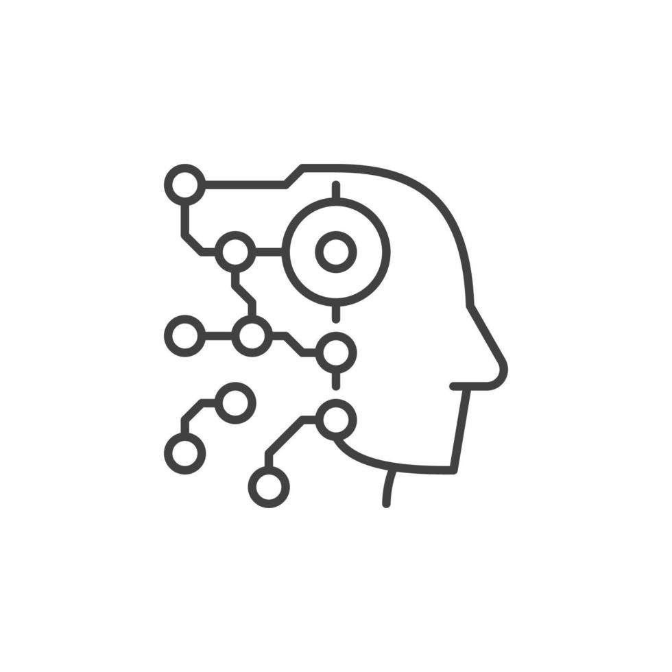 AI Technology Digital Head vector concept line icon or symbol 22821548 ... AI Technology Digital Head vector concept line icon or symbol 22821548 ...