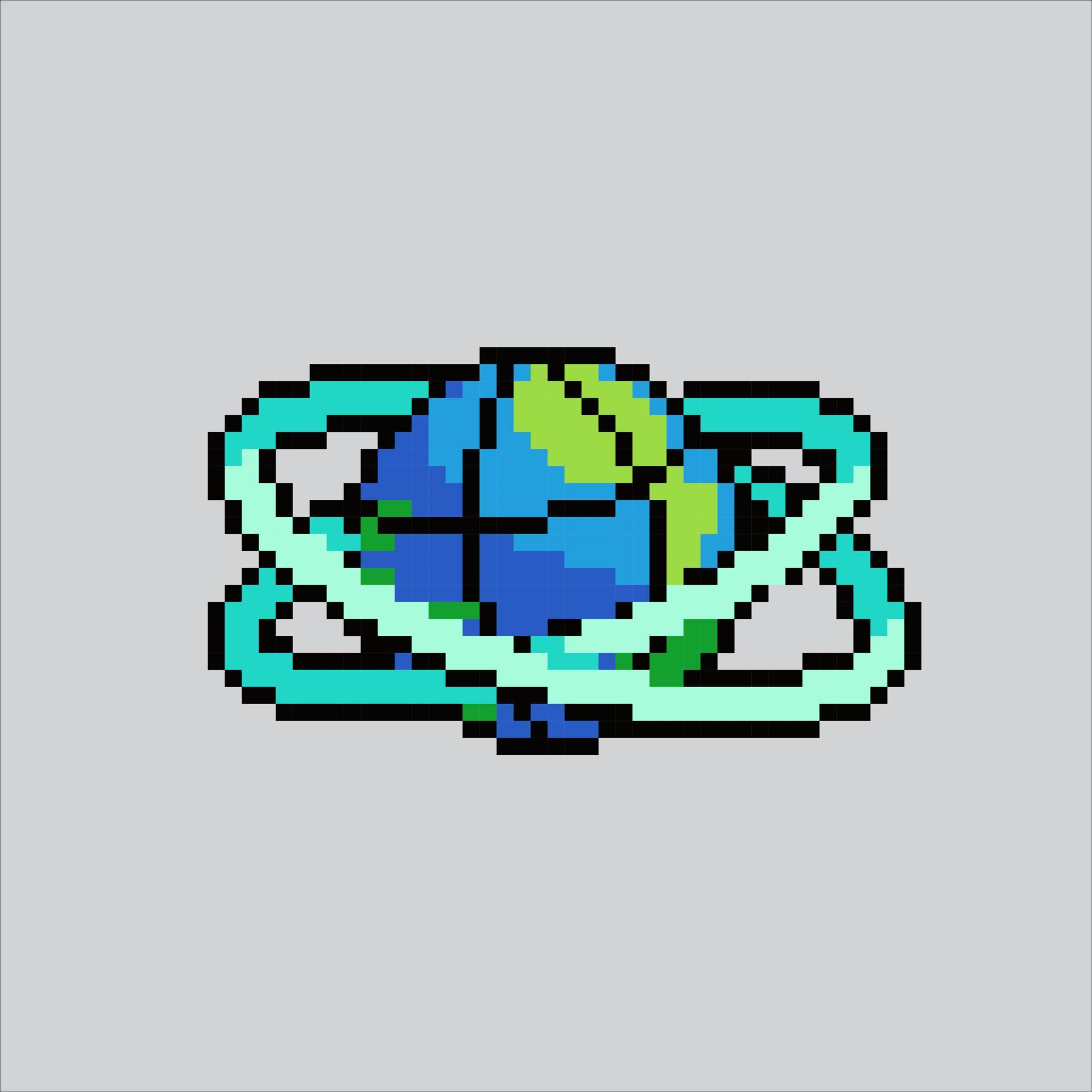 Pixel art illustration Web icon. Pixelated website icon. Globe Website icon pixelated for the ...