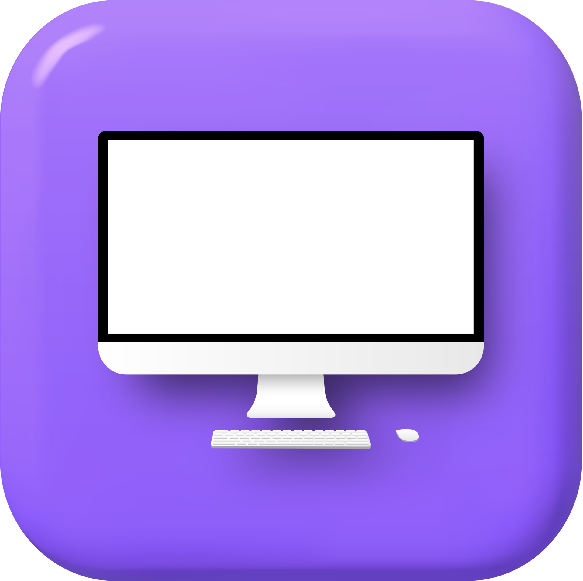Desktop Computer Screen Device Mockup Blank Monitor3d White Screen