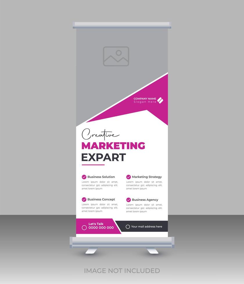 Standing X Banner Template And Modern Creative Business Agency Roll Up