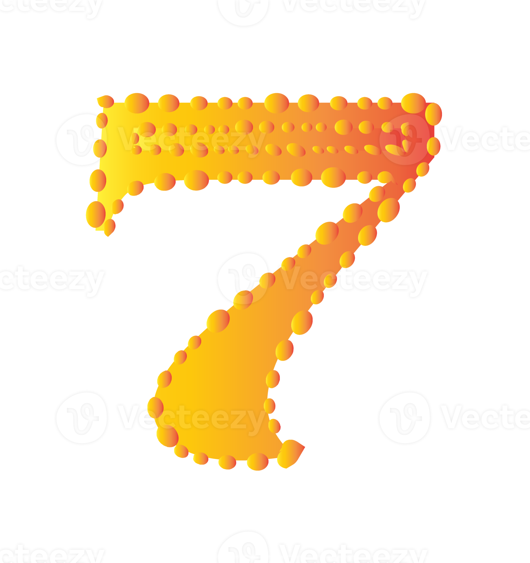 Number 7, seven with golden color 22847323 PNG Number 7, seven with golden color 22847323 PNG