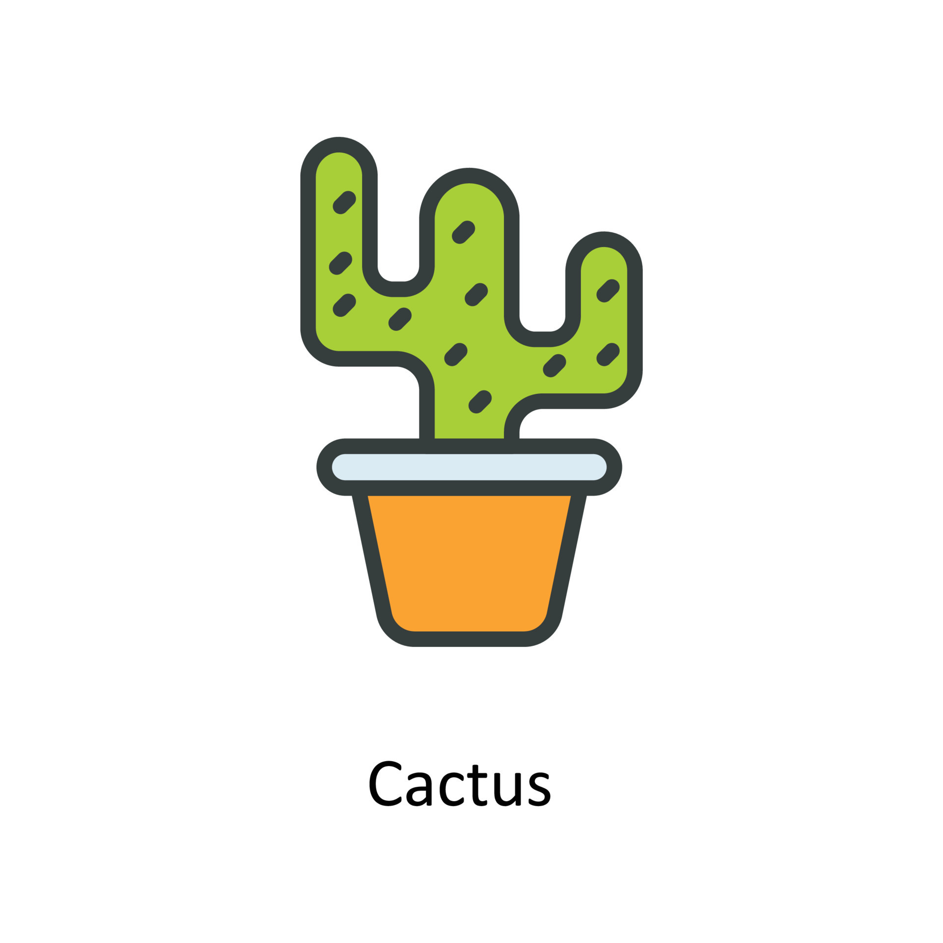 Cactus Vector Fill outline Icons. Simple stock illustration stock ... Cactus Vector Fill outline Icons. Simple stock illustration stock ...