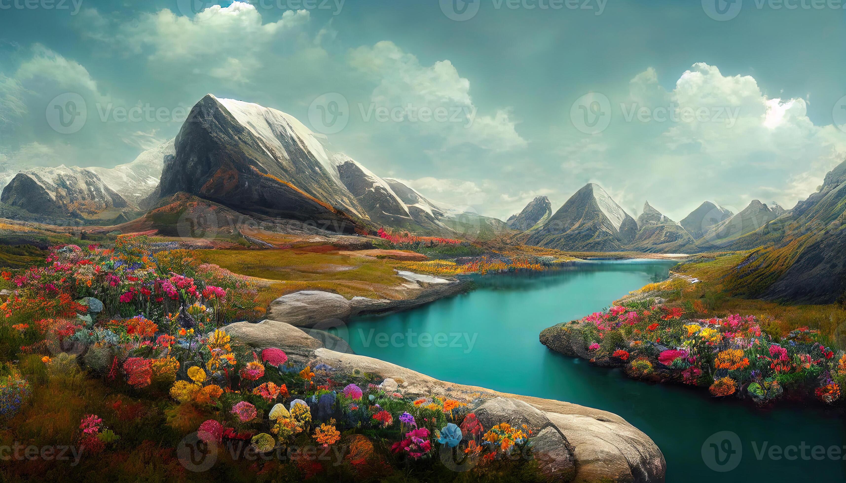 Beautiful Landscape Pictures With Flowers