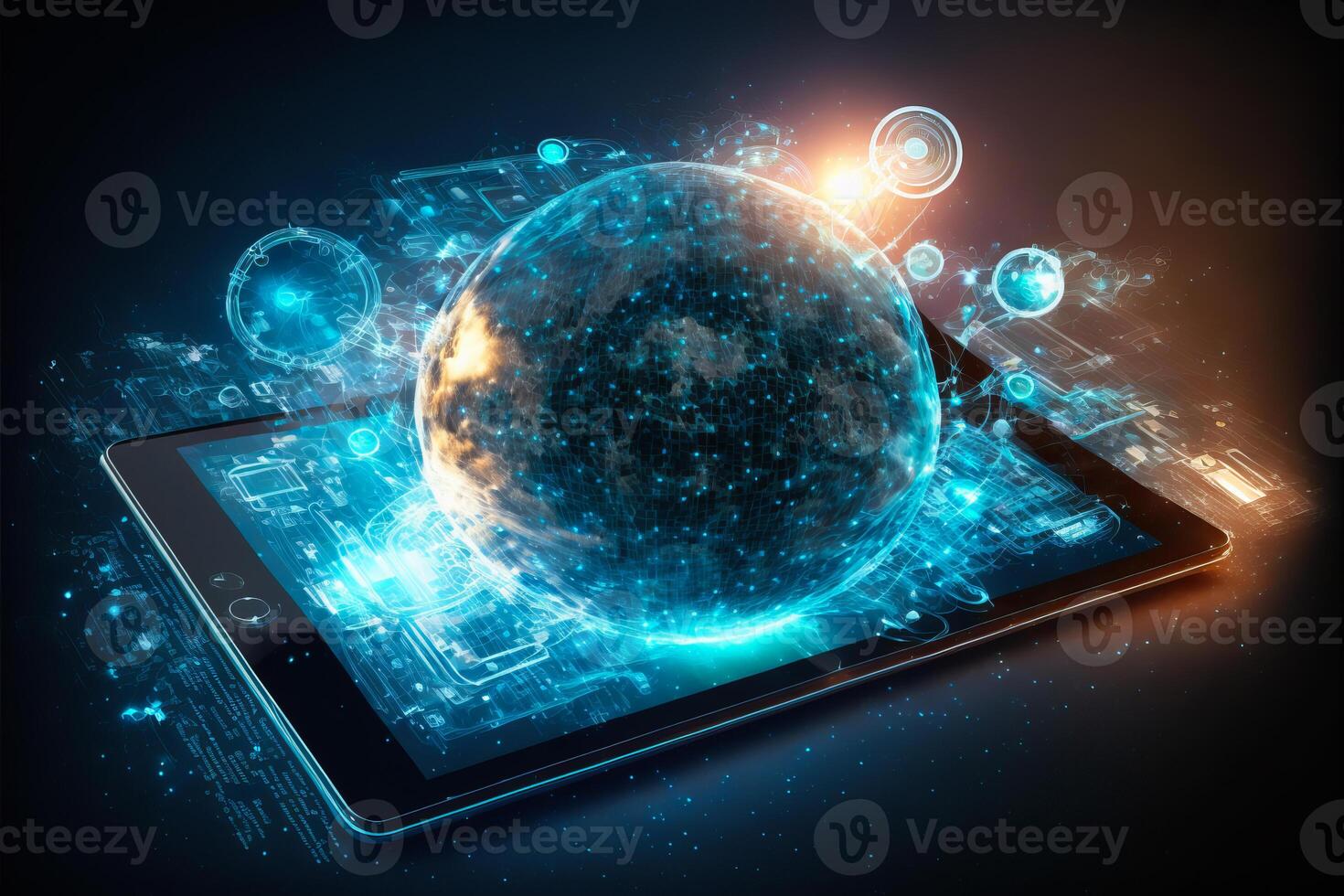 Artificial intelligence digital tablet. 22853604 Stock Photo at Vecteezy