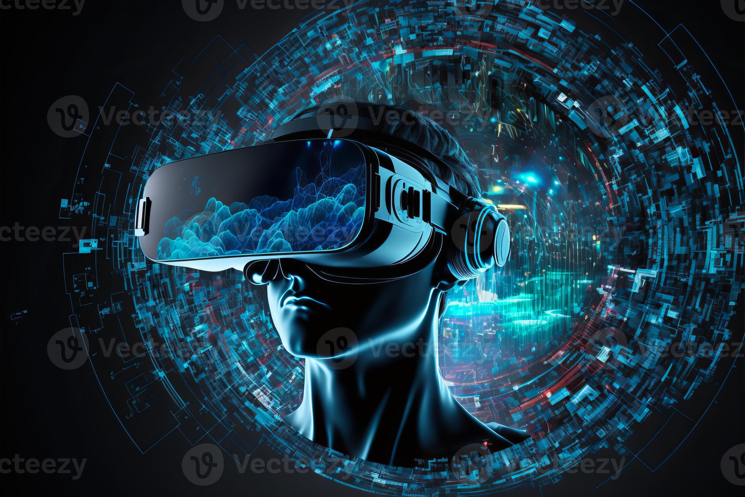 Artificial intelligence virtual reality glasses. 22853609 Stock Photo at Vecteezy