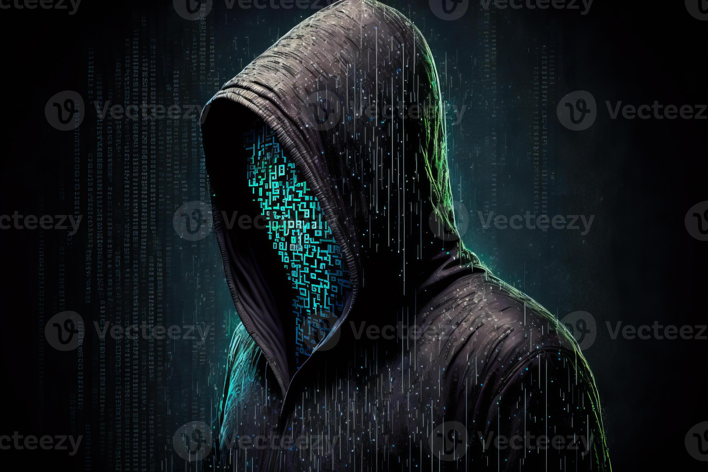 Hacker in virtual world. 22854448 Stock Photo at Vecteezy