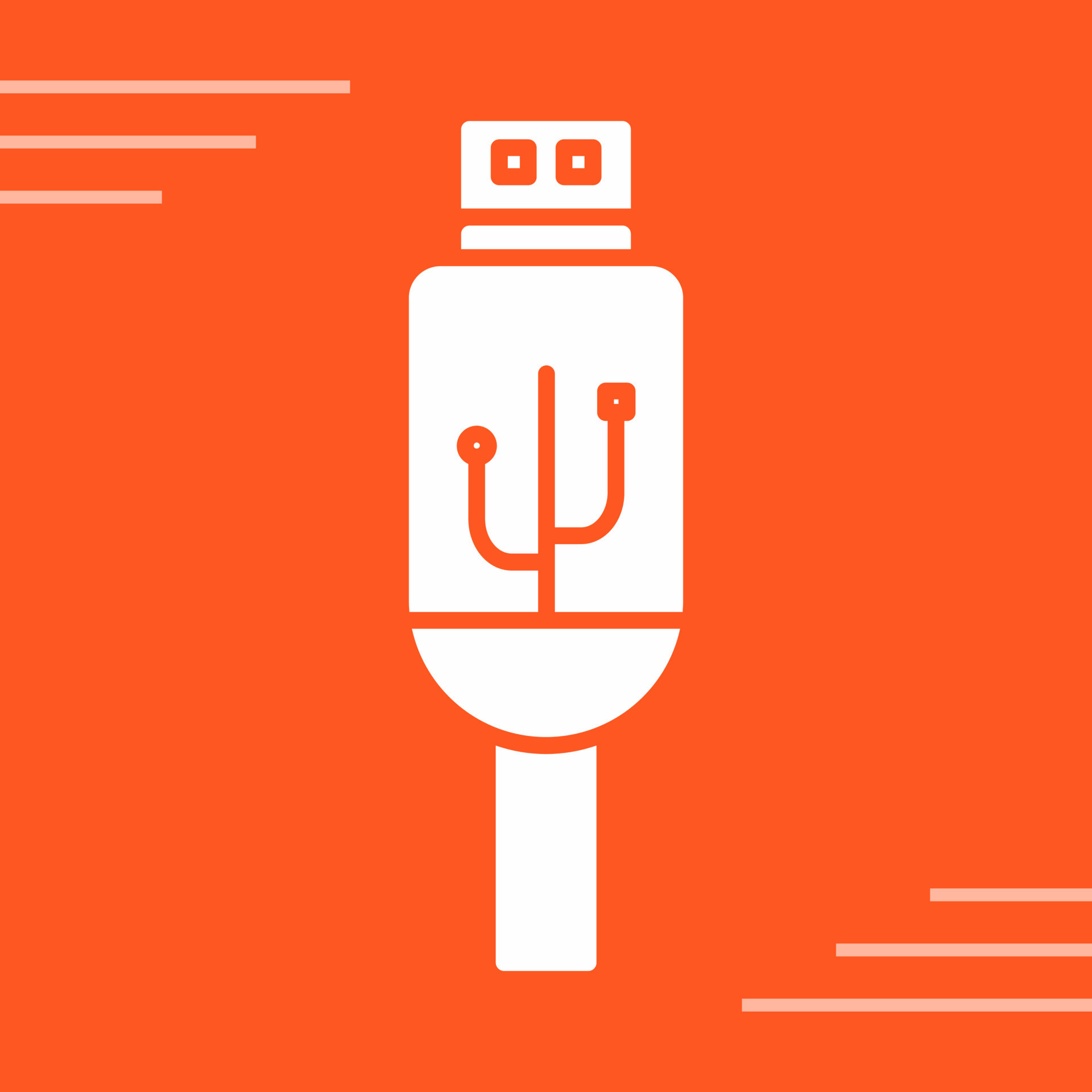 Usb Cable Vector Icon 22856824 Vector Art At Vecteezy