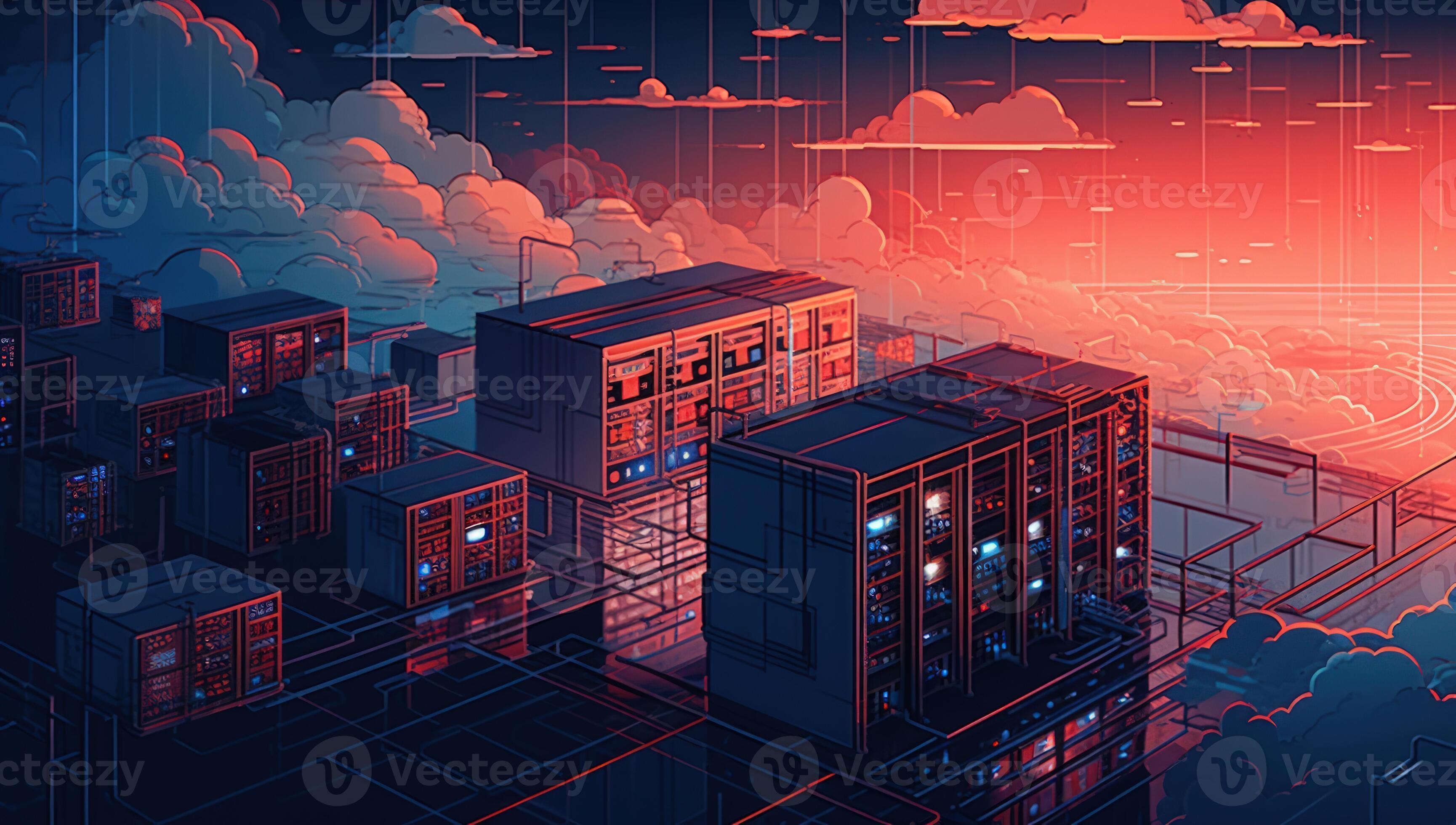 Data Center Server Room Datacenter Big Data Center Cloud Computing
