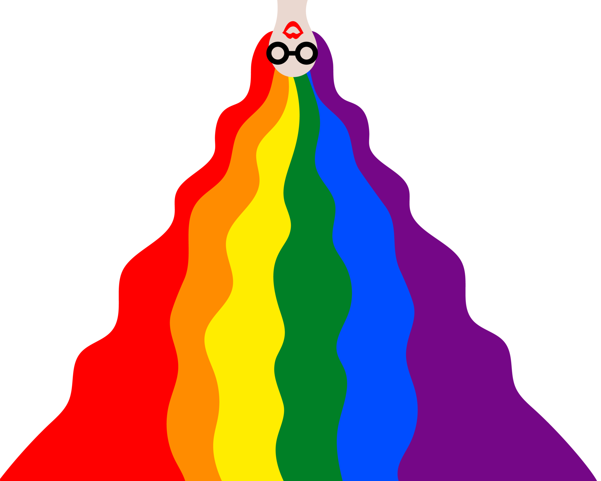 Woman Lesbian Lgbt Concept Hair Rainbow Gender Equality Vector