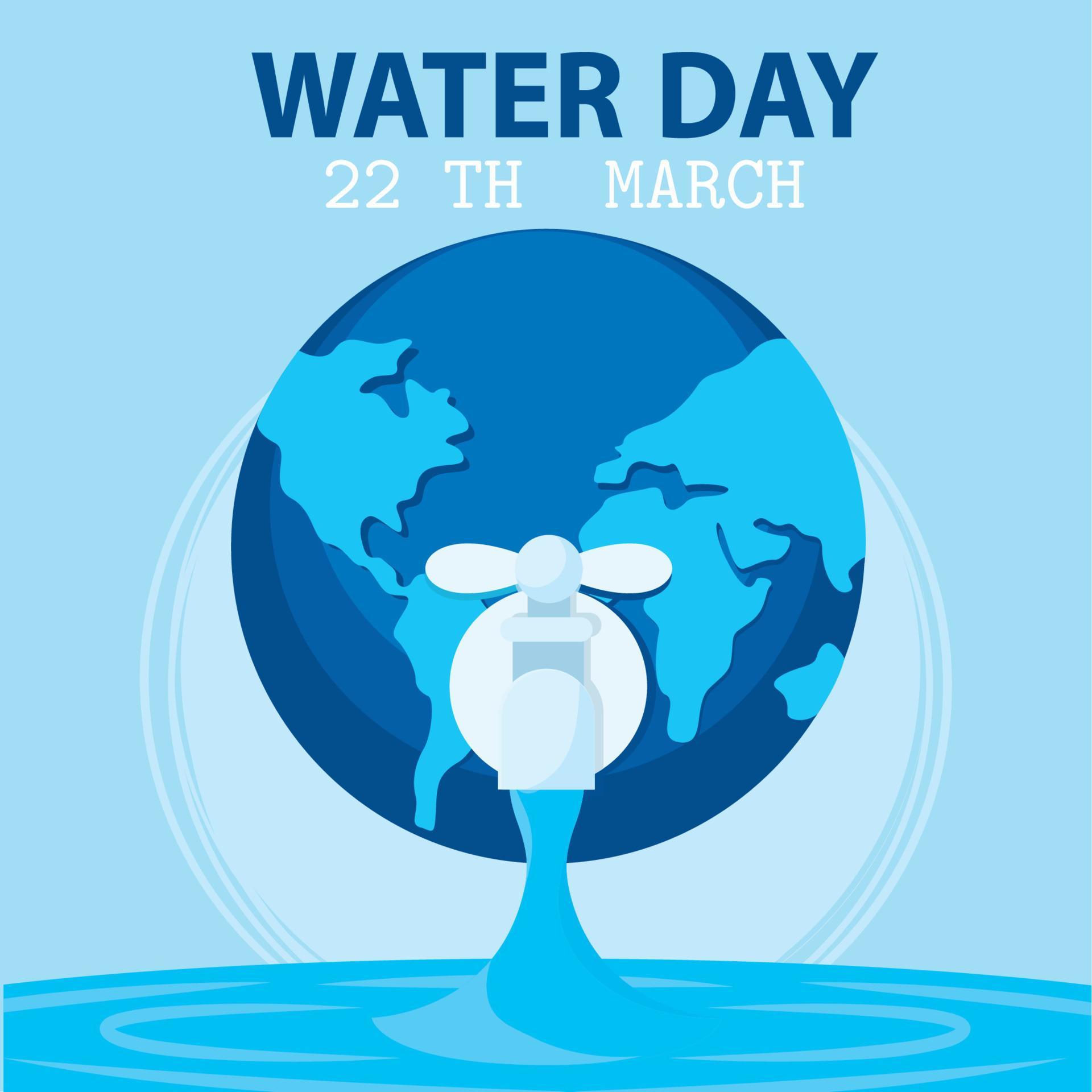 World Water Day Poster Background Vector Illustration 22865643 Vector