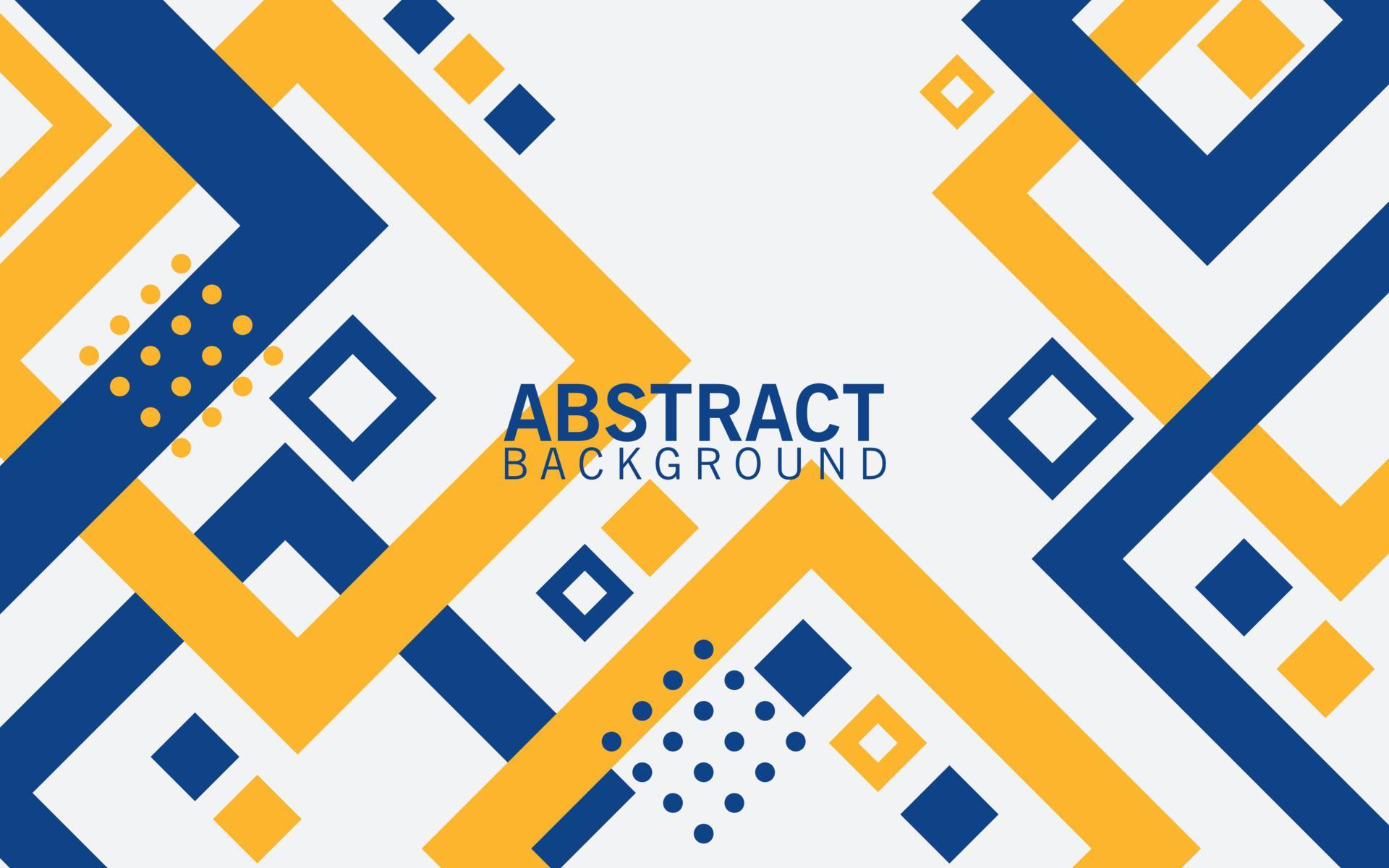 abstract modern blue yellow geometric square shapes design background wallpaper vector ...