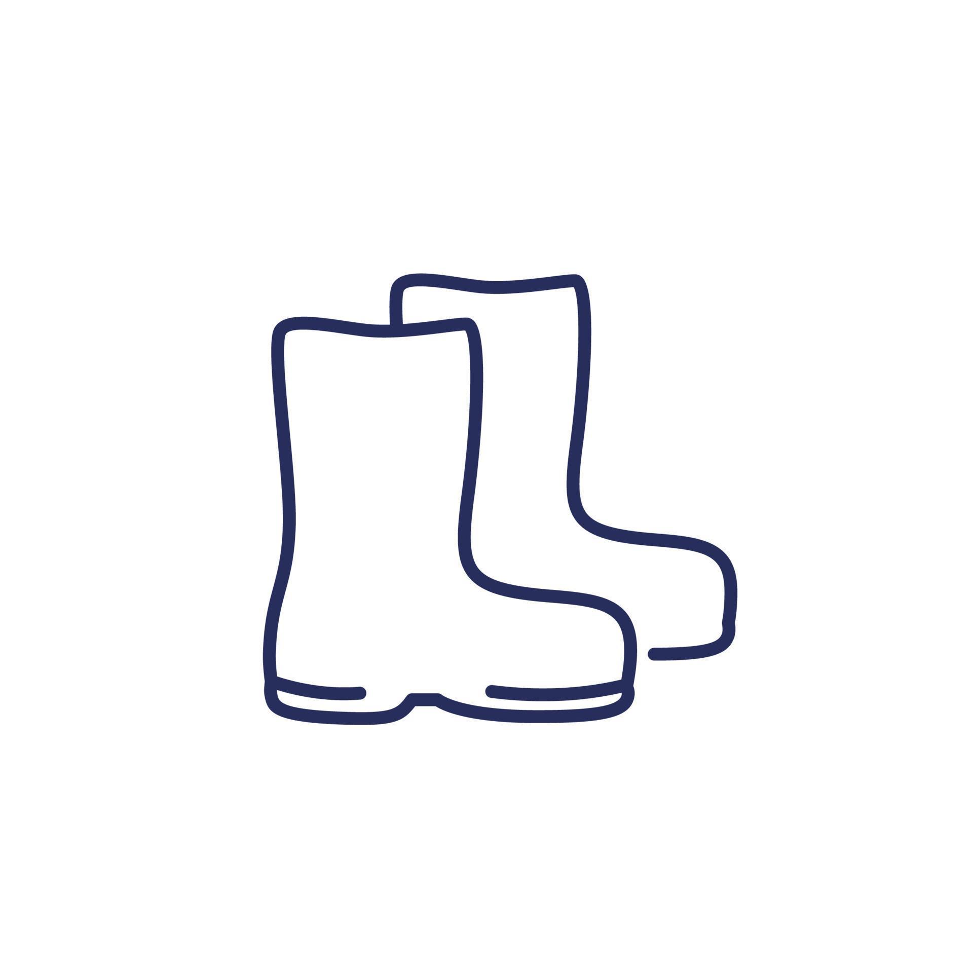 rain boots line icon on white 22870548 Vector Art at Vecteezy