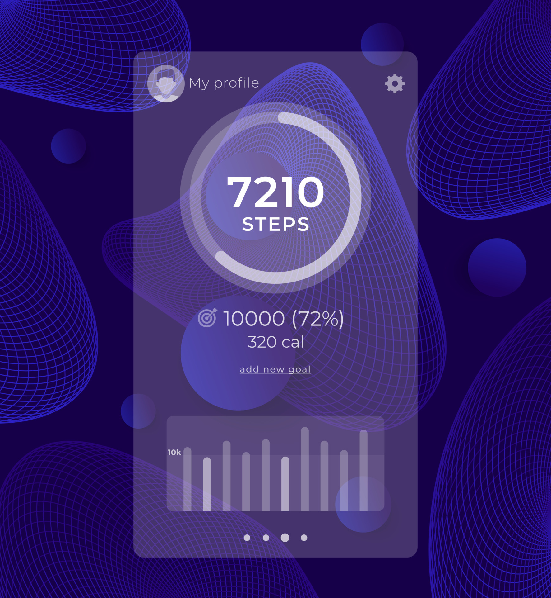 Fitness app, activity tracker and step counter ui design, mobile ... Fitness app, activity tracker and step counter ui design, mobile ...