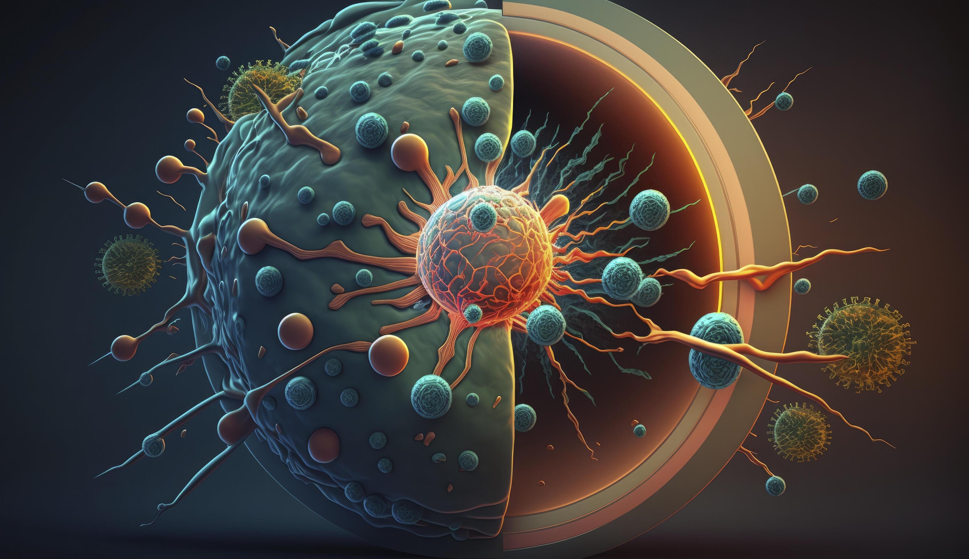 cell 3d render and illastation, Generate Ai 22874503 Stock Photo at Vecteezy