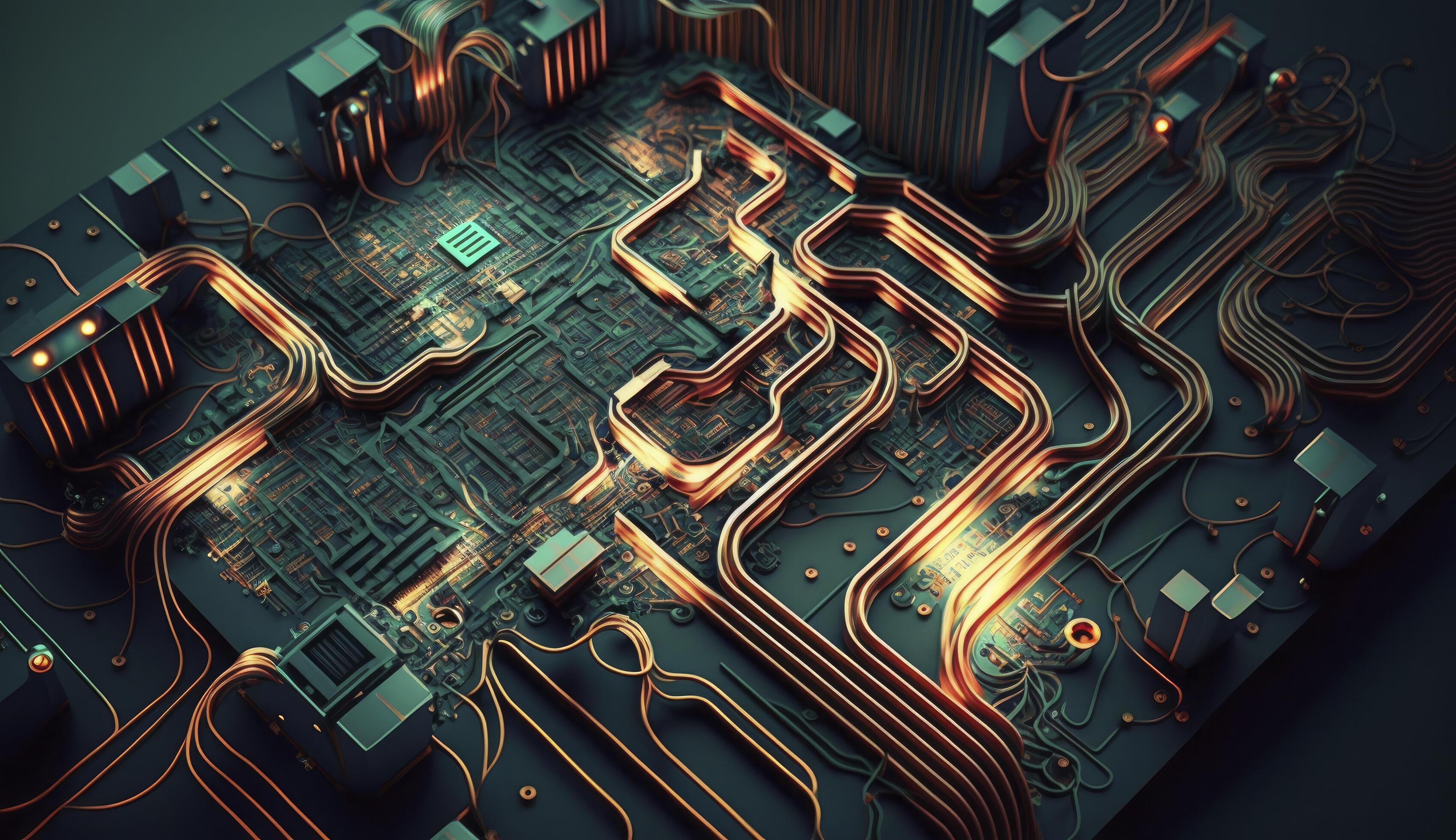 computer chip 3d rendering, Generate Ai 22874810 Stock Photo at Vecteezy