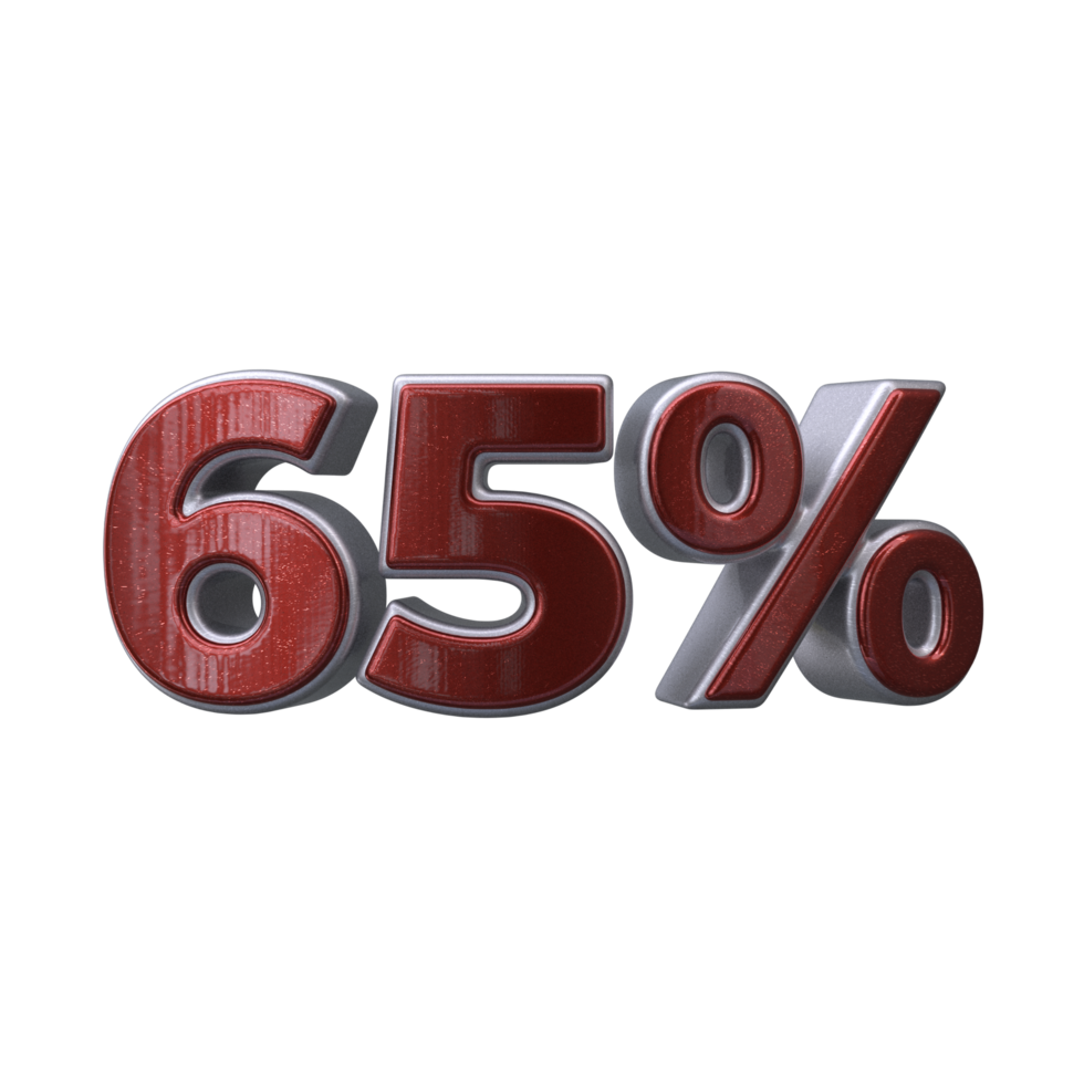 65 percent 3D number transparent background 22877186 PNG 65 percent 3D number transparent background 22877186 PNG