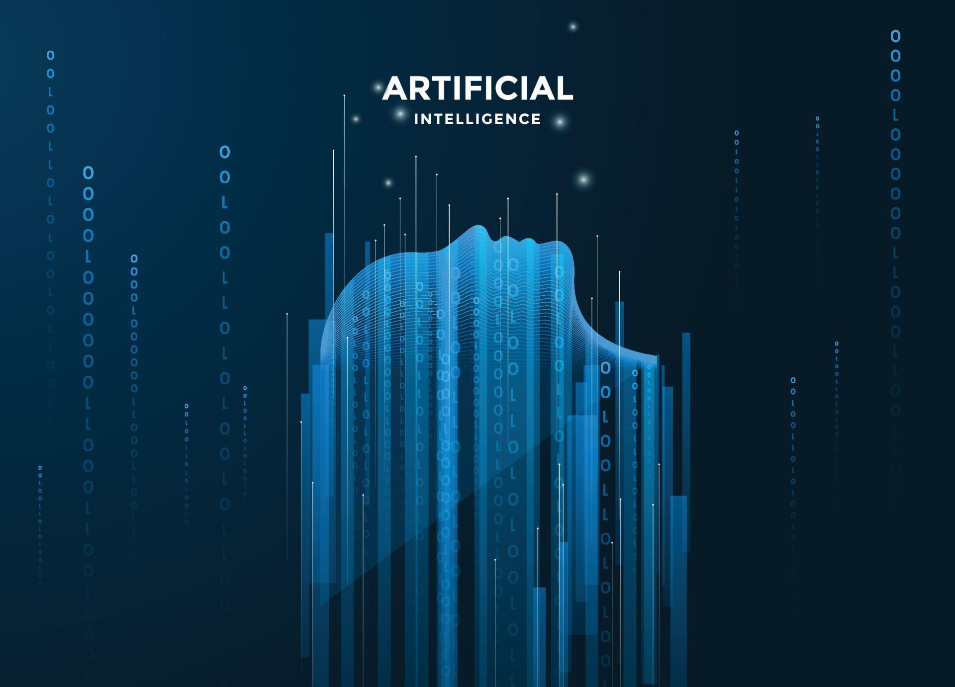 artificial intelligence post design ai face computer coding 22877707 ...