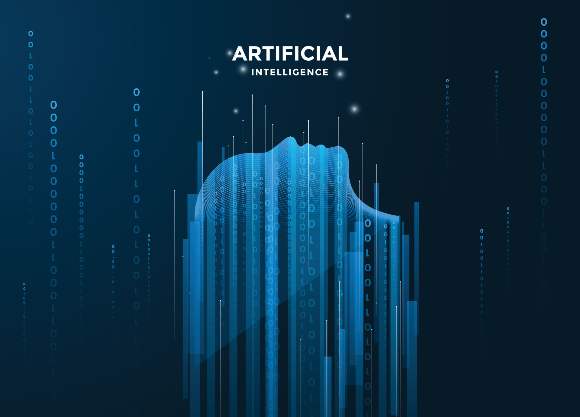 artificial intelligence post design ai face computer coding 22877707 ...