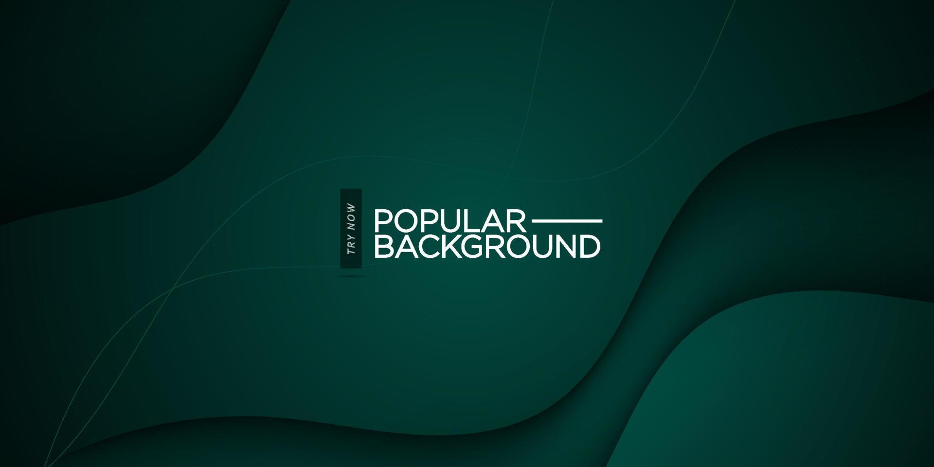 Premium Colorful Wavy Abstract Background With Gradient Dark Green Color On Background Eps10