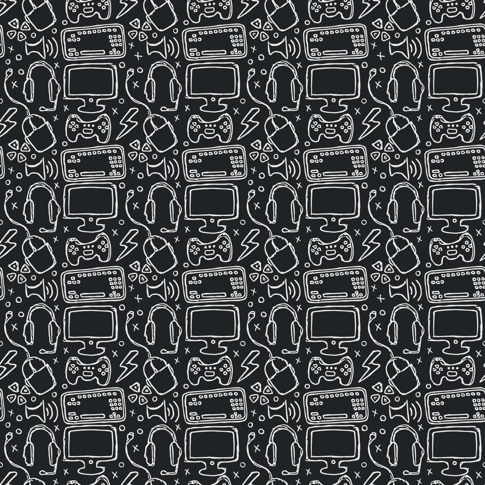 Seamless gaming pattern. Doodle background with gaming icons 22878895 ... Seamless gaming pattern. Doodle background with gaming icons 22878895 ...