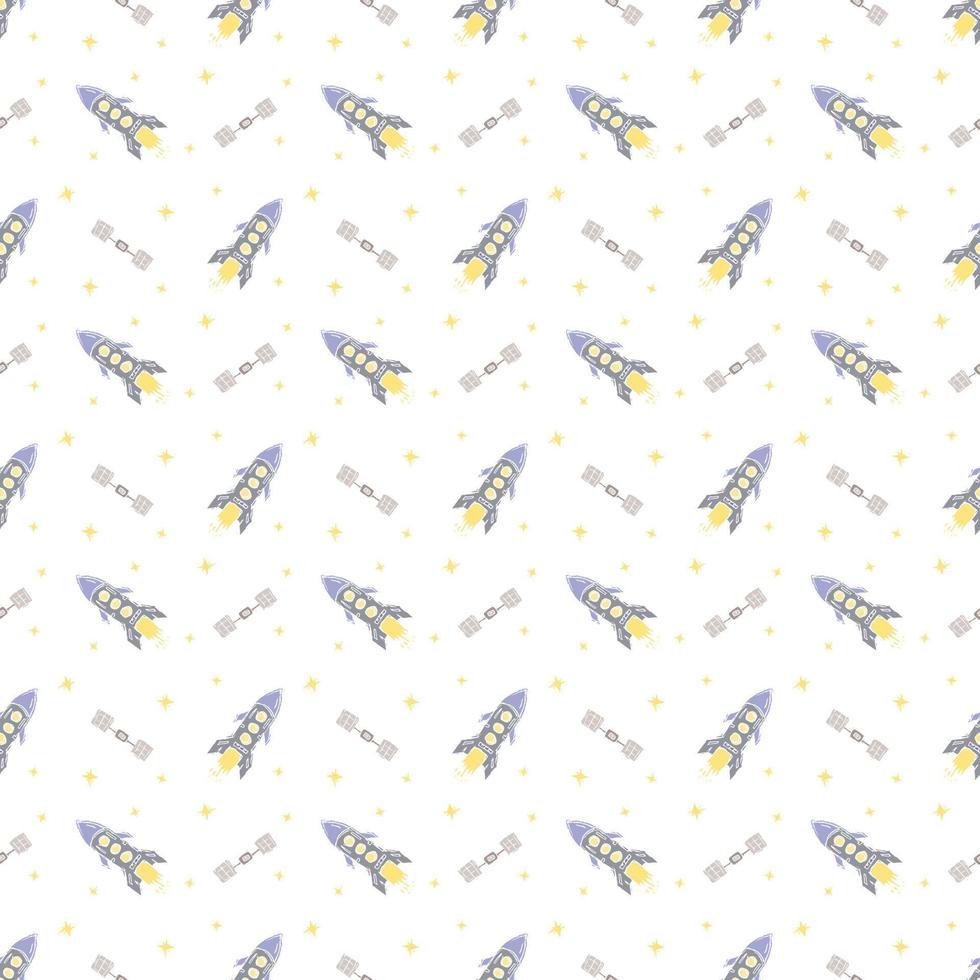 Seamless space pattern. Cosmos background. Doodle vector space ...