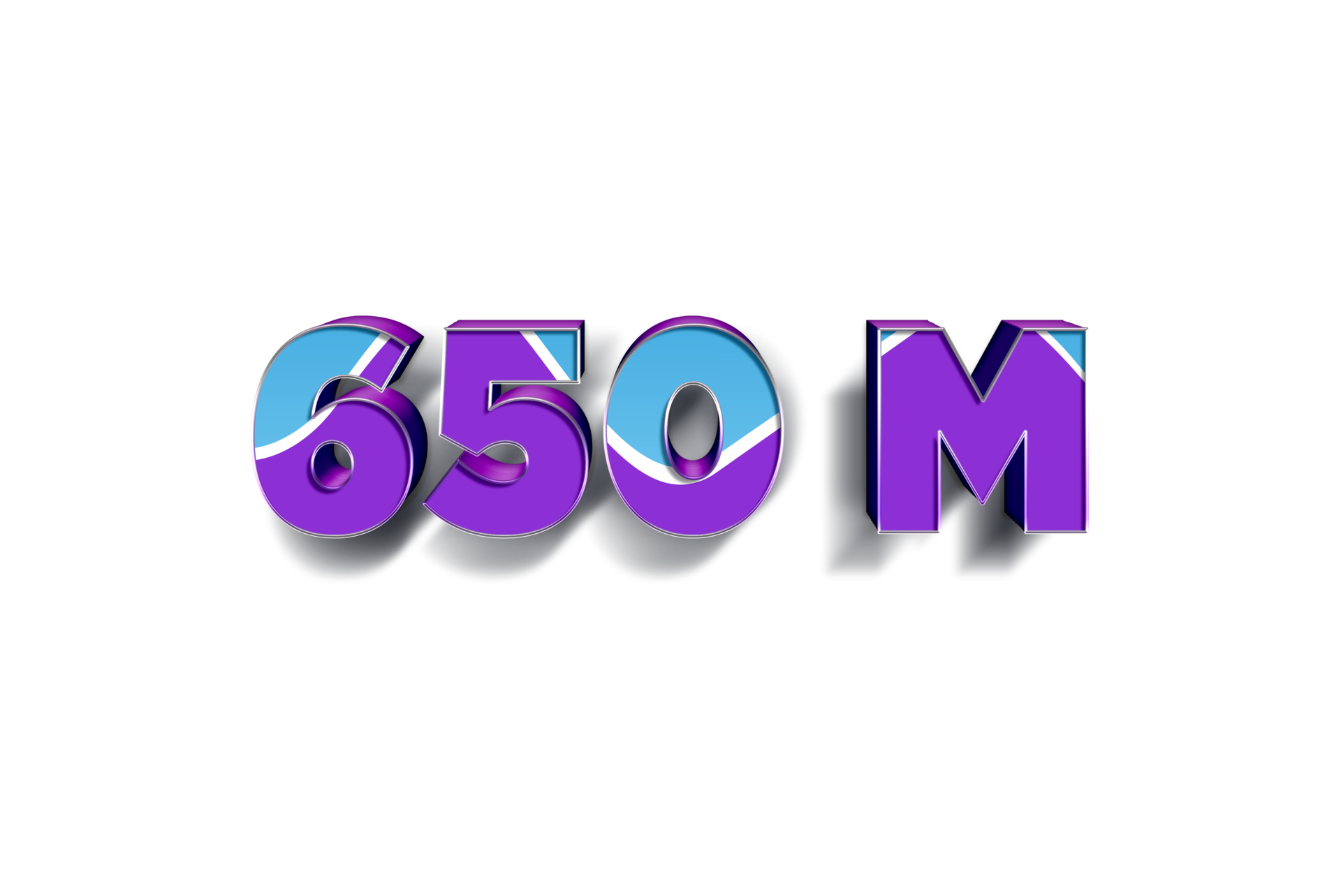 650 Million Subscribers Celebration Greeting Banner With Blue Purple Design 22880687 Png