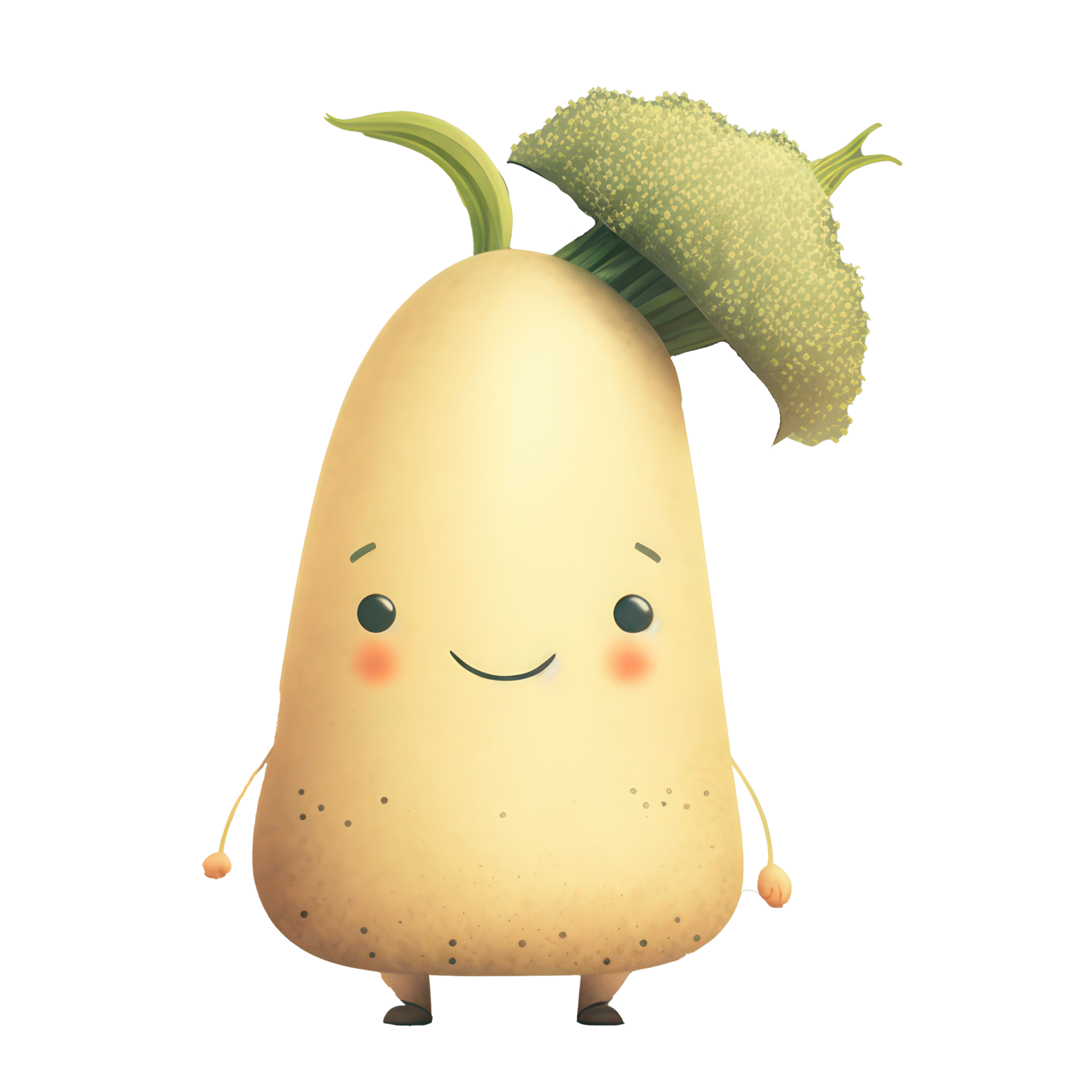 Cute Happy Parsnip Character Ai Generated 22881255 Png