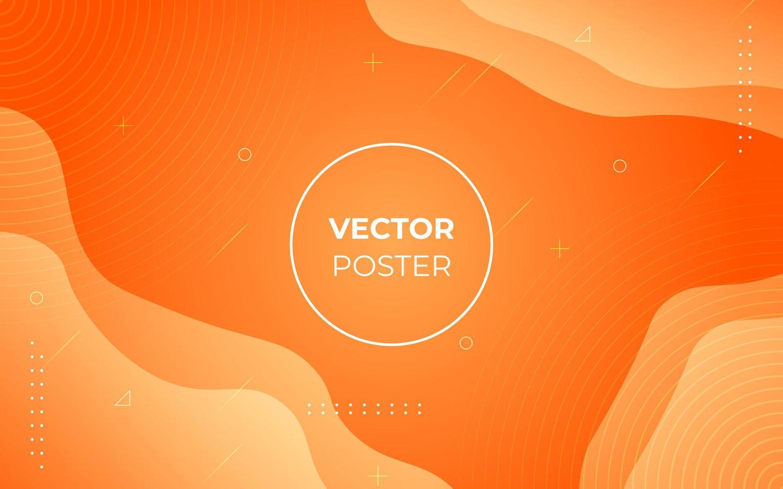 Minimal Abstract Background With Gradient Orange Color Wave Shape Background Eps10 Vector