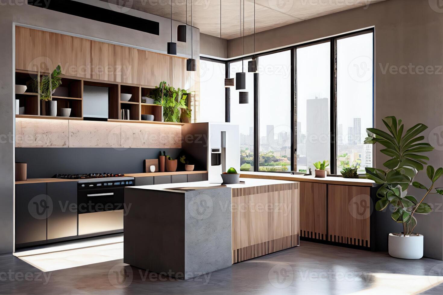 Cement Kitchen Interior at Mildred Rohe blog