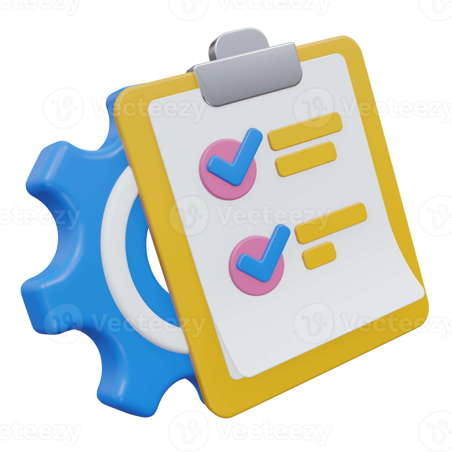 project task management 3d rendering, transparent backgorund, design ...