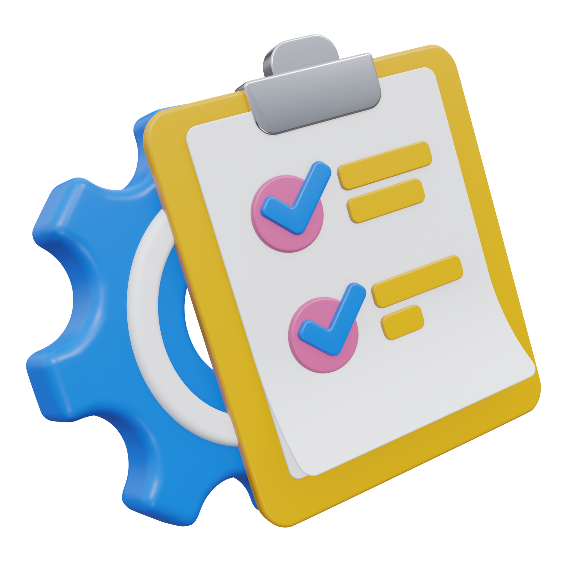 project task management 3d rendering, transparent backgorund, design ...