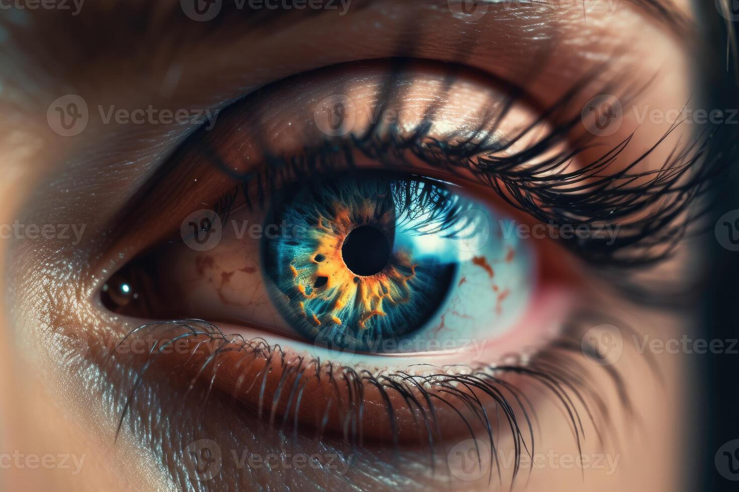 Captivating close up reveals intricate beauty of a woman's eye. 22894466 Stock Photo at Vecteezy