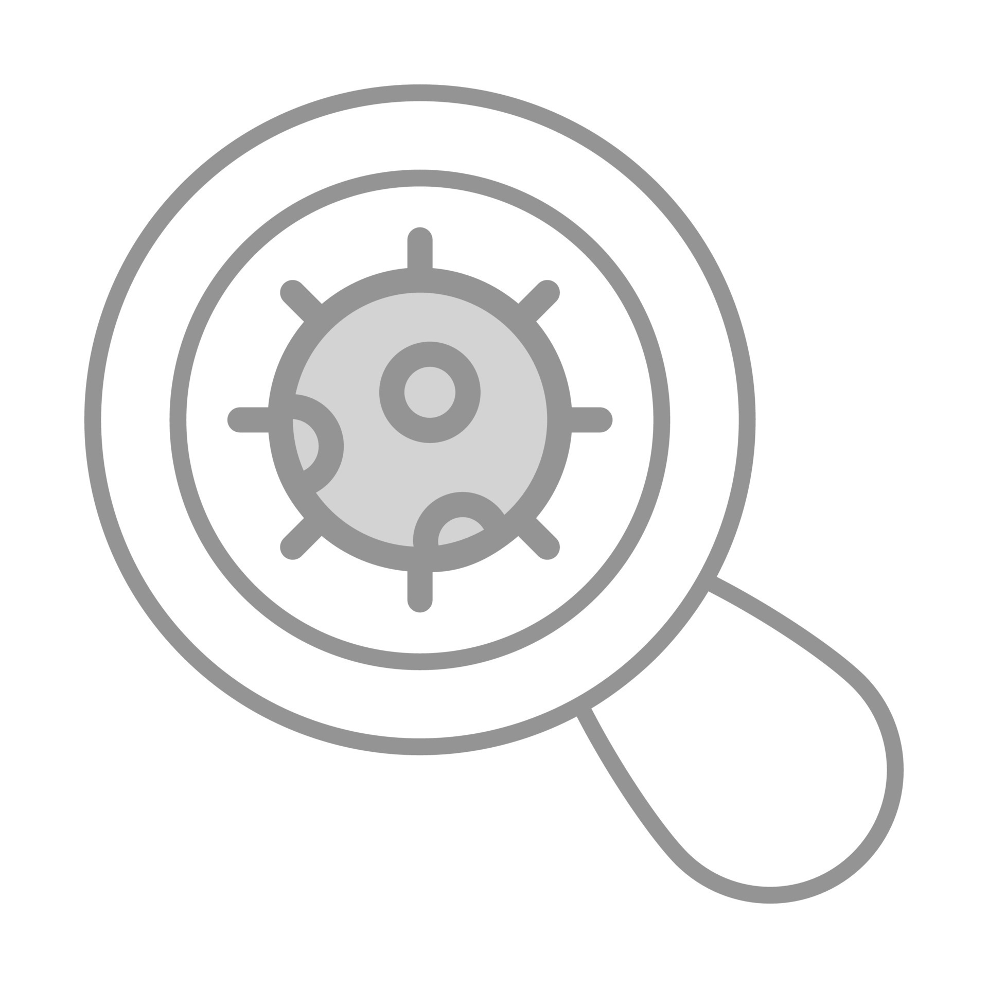 Coronavirus symbol inside the magnifier concept of coronavirus research ... Coronavirus symbol inside the magnifier concept of coronavirus research ...