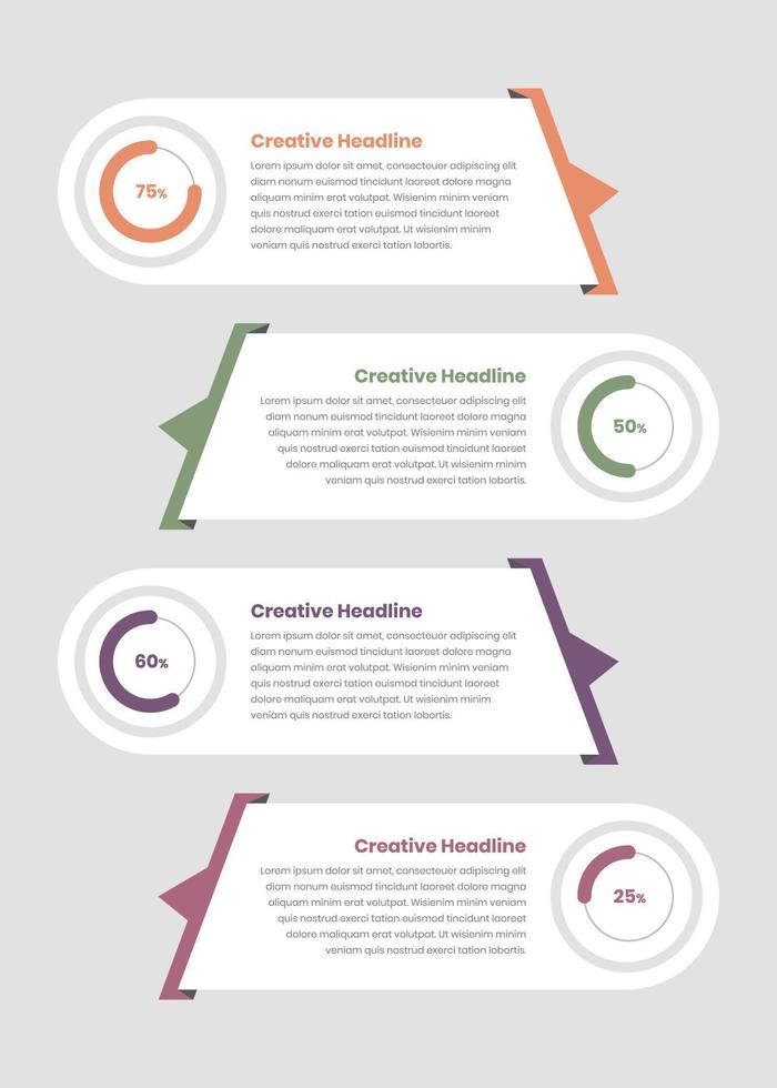 Text presentation infographic template with graph and abstract shape ...
