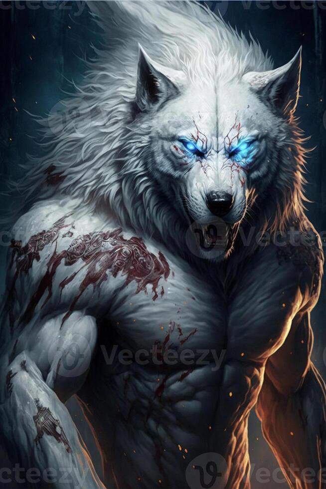White Wolves With Blue Eyes Wallpaper