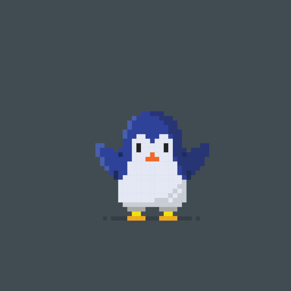 A Penguin In Pixel Art Style 22906963 Vector Art At Vecteezy