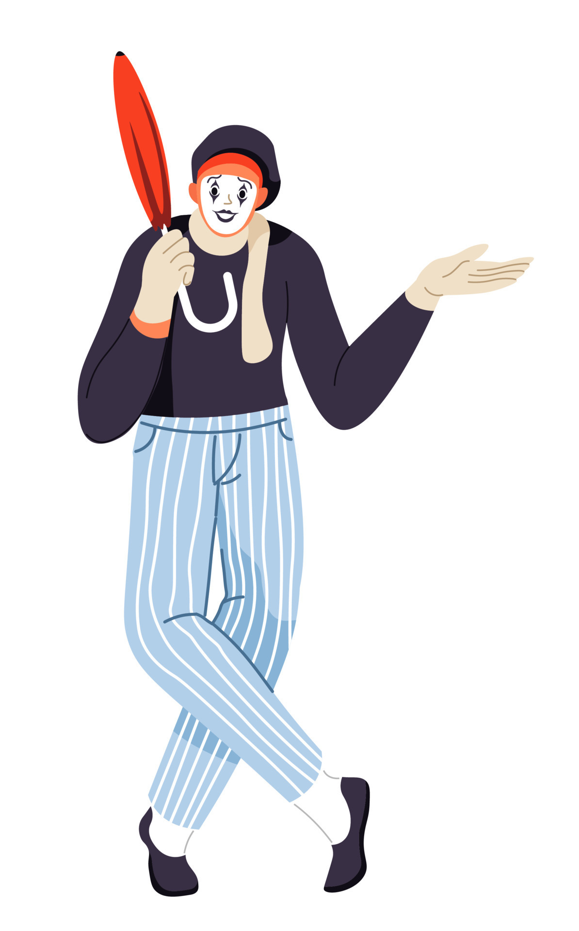 Pantomimist with make up face, mime performer 22908544 Vector Art at ... Pantomimist with make up face, mime performer 22908544 Vector Art at ...