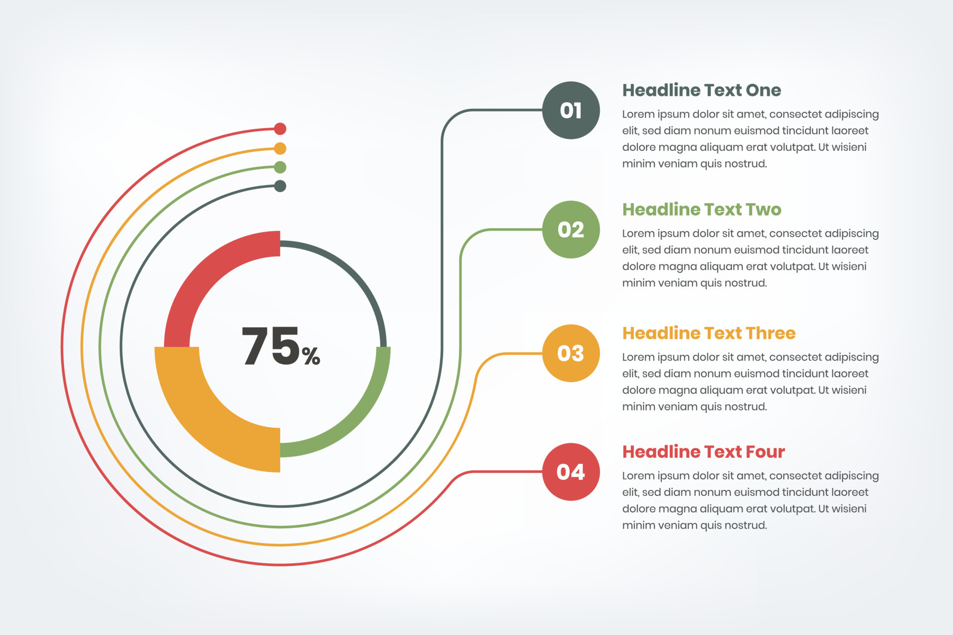 Graph overview and data presentation infographic template design ...