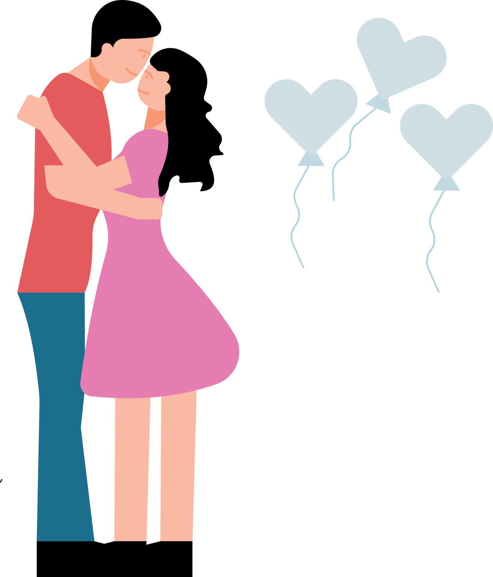 The Couple Embraces Each Other 22911463 Vector Art At Vecteezy