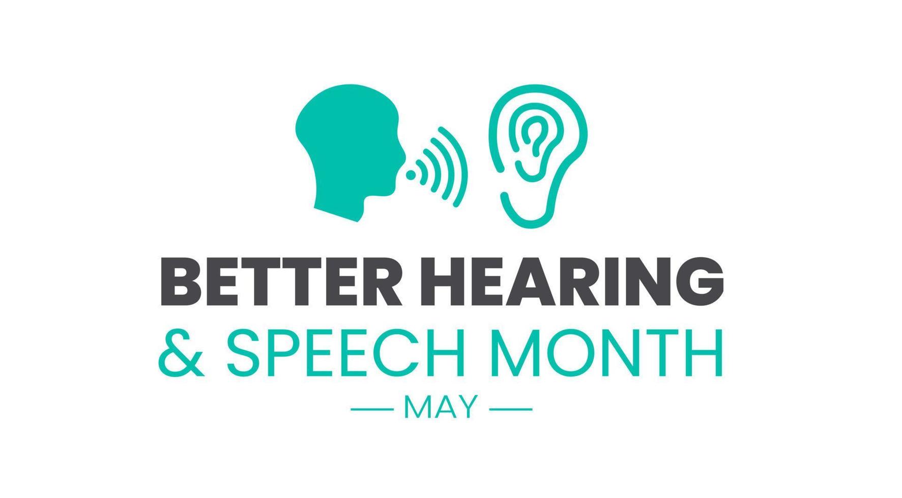 Better Speech and Hearing Month background or banner design template ...